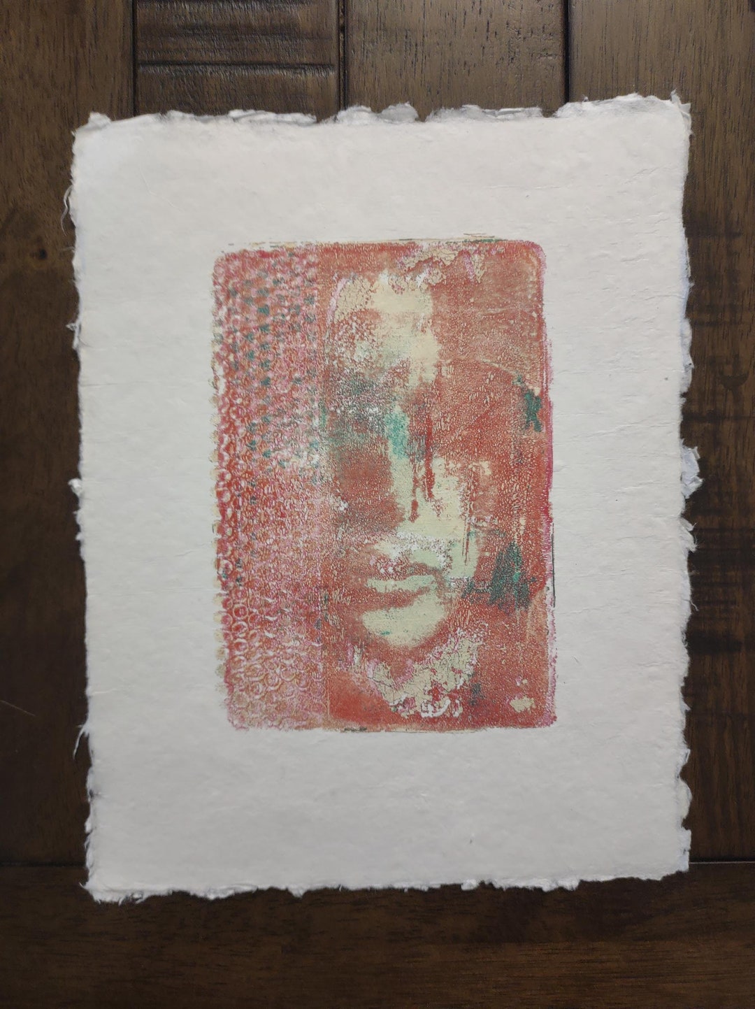 Monotype Painting on Paper (print) Titiled "up Close & Personal ...