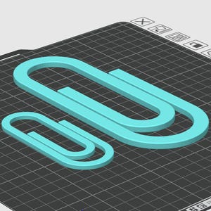 Two STL Files: One Jumbo Large Paper Clip STL File Plus a Large Size ...