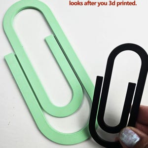 Two STL Files: One Jumbo Large Paper Clip STL File Plus a Large Size ...