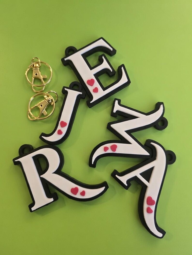 STL File for 3D Printer: Letters KEYCHAIN, Whole Alphabet Letters ...