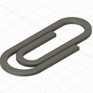 Two STL Files: One Jumbo Large Paper Clip STL File Plus a Large Size ...