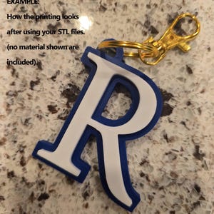 Custom STL Files /name Heart-shaped Box AND Letter Keychain STL Files/2 ...