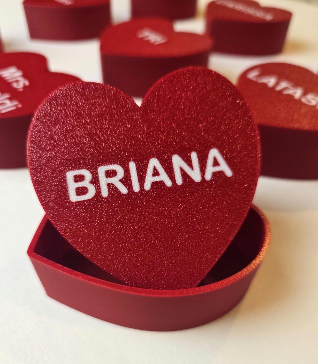 3D Printed Custom Heart-shaped Box With Name Personalized Valentine's ...