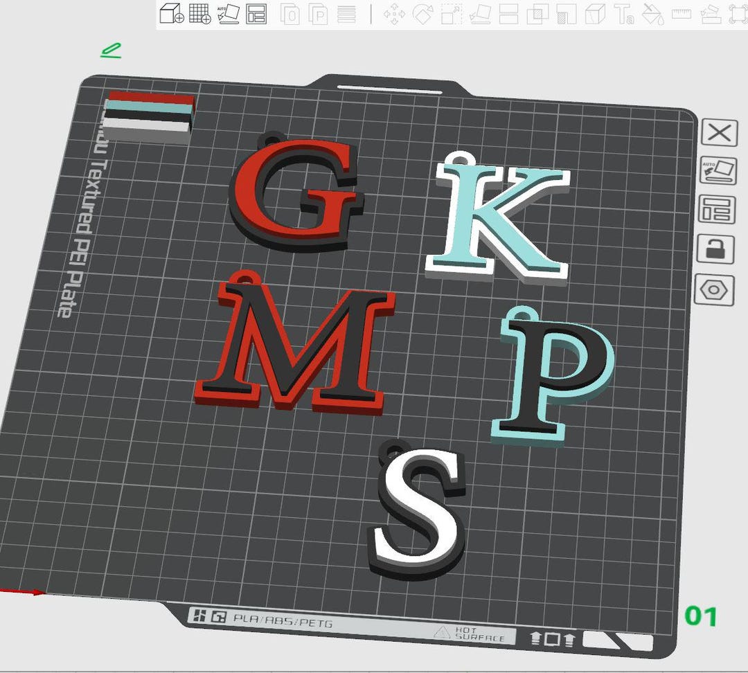 Alphabet Keychain STL File: 3D Printer Letters (digital Download ...
