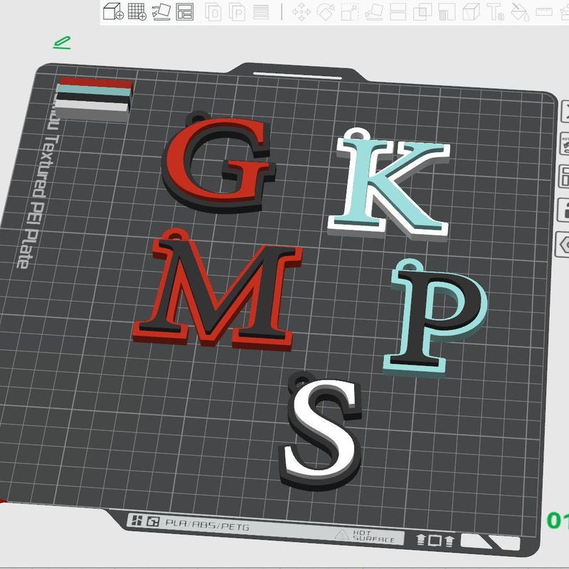 3d Printed Letters File - Etsy