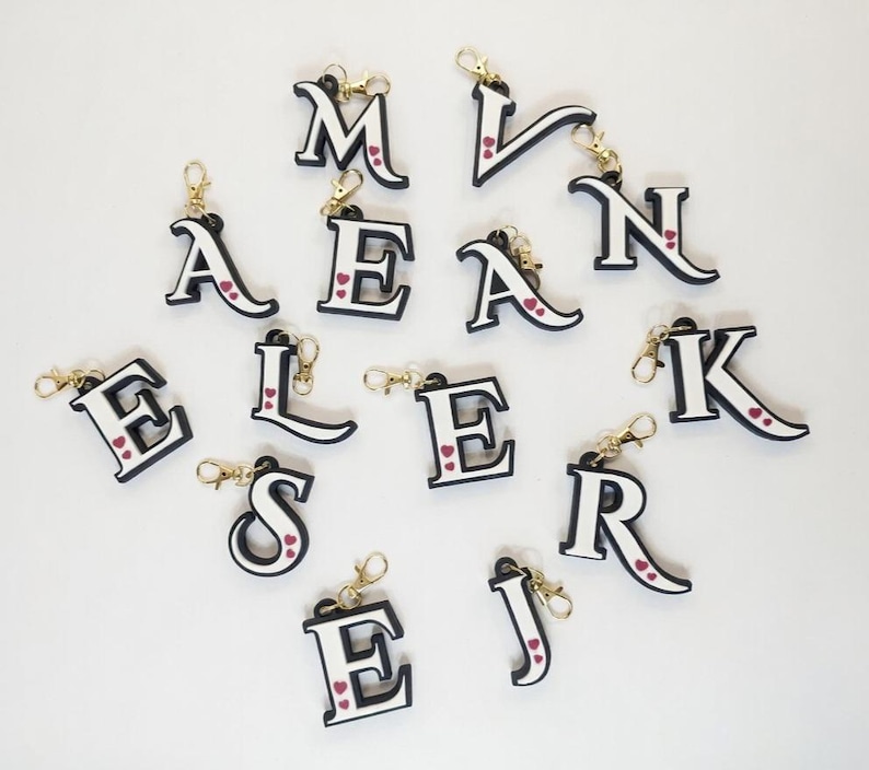 STL File for 3D Printer: Letters KEYCHAIN, Whole Alphabet Letters ...