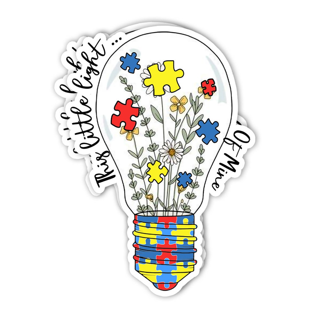 Autism Puzzle Piece Sticker,vinyl,laptop Decals,water Bottle Sticker ...