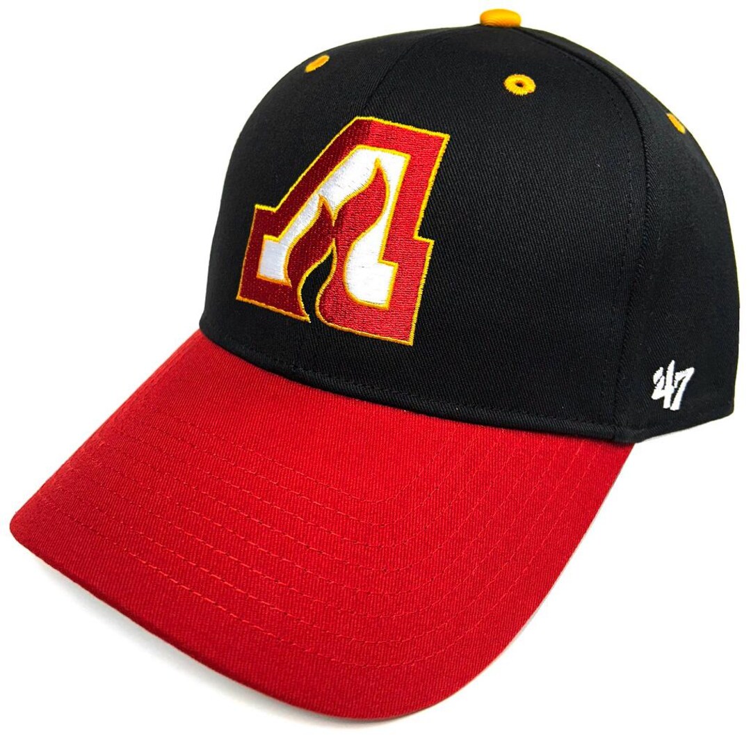 Atlanta Flames NHL '47 MVP Vintage Black Two Tone Hat Cap Adult Men's ...