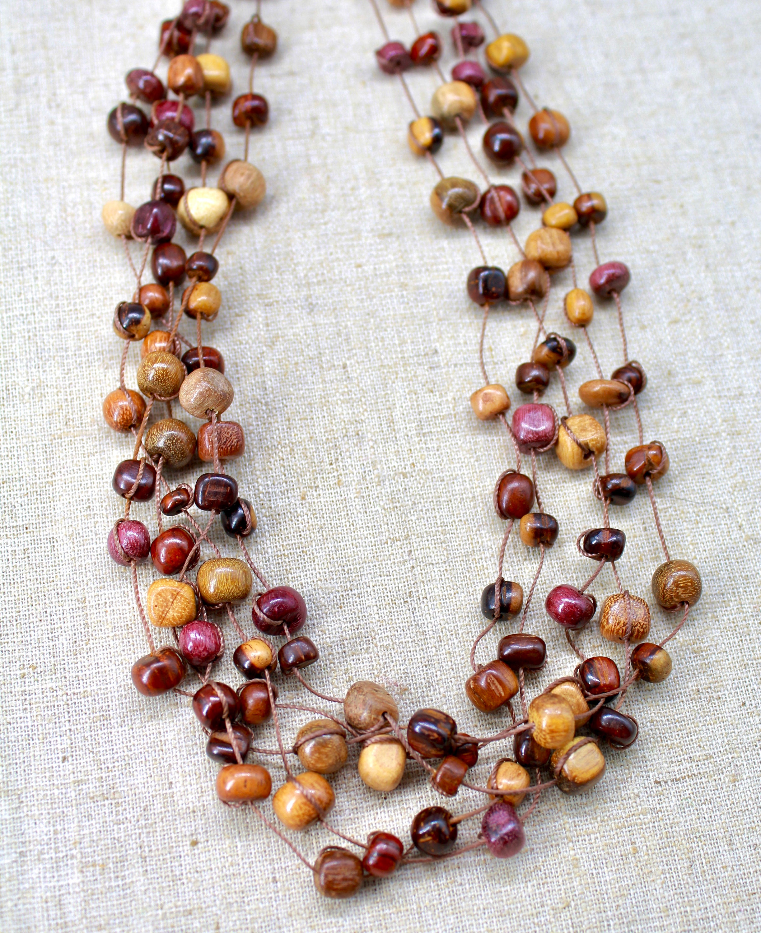 Unique Boho Jewelry Eco Jewelry Exotic Wood String Pendant Necklace ...