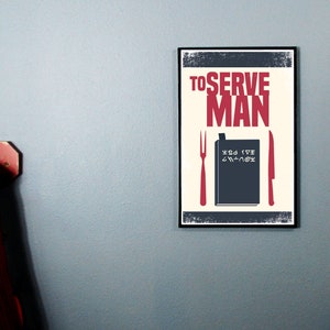 Minimalist Twilight Zone Poster - to Serve Man - Etsy
