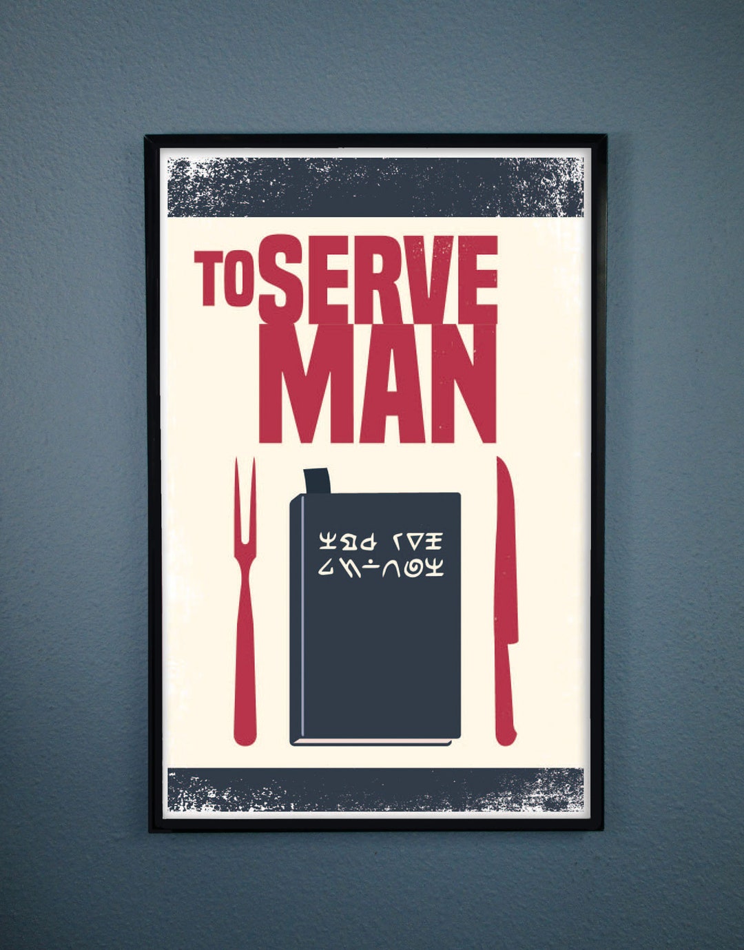 Minimalist Twilight Zone Poster - to Serve Man - Etsy