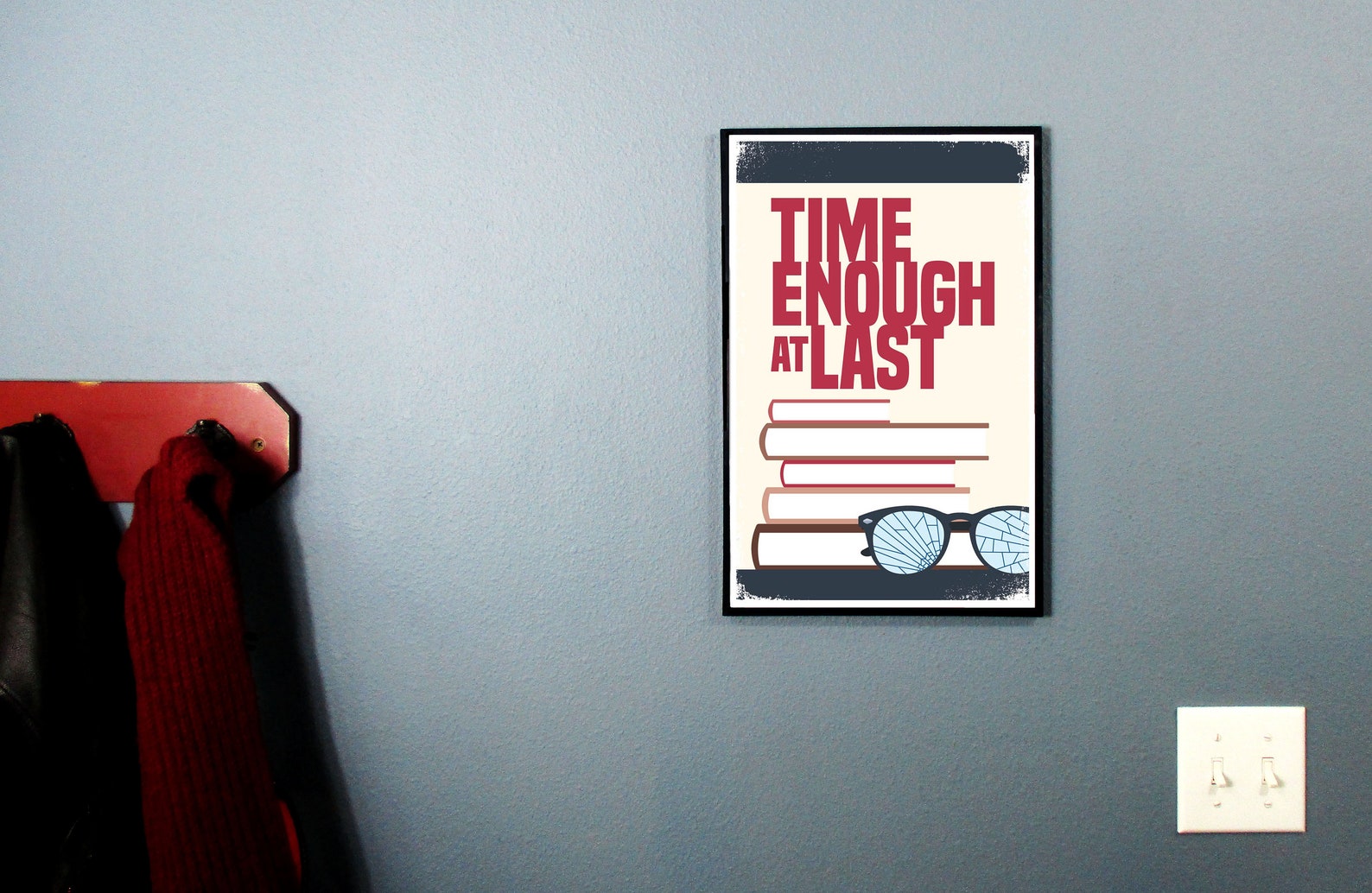 Minimalist Twilight Zone Poster Time Enough at Last | Etsy