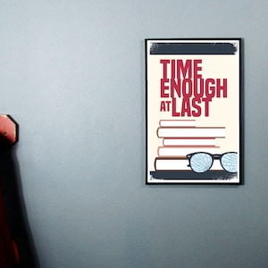 Minimalist Twilight Zone Poster - Time Enough at Last - Etsy