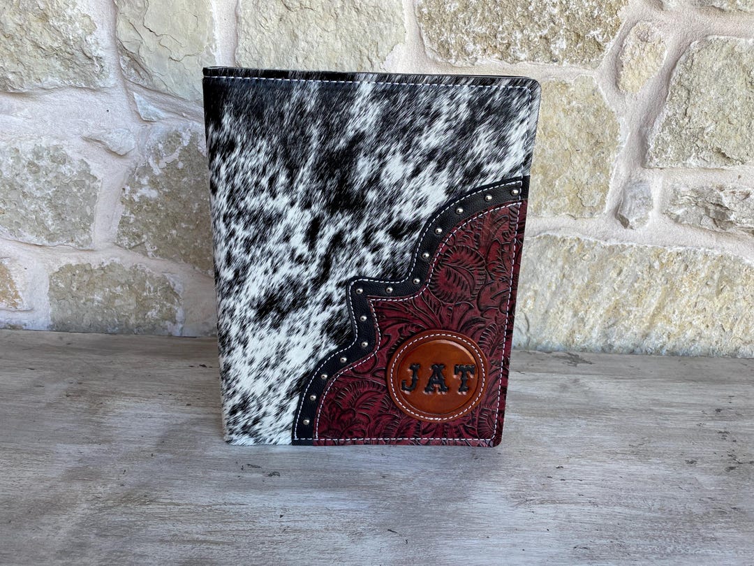 Custom Brand Leather Covered Notepad / Leather Covered Portfolio ...
