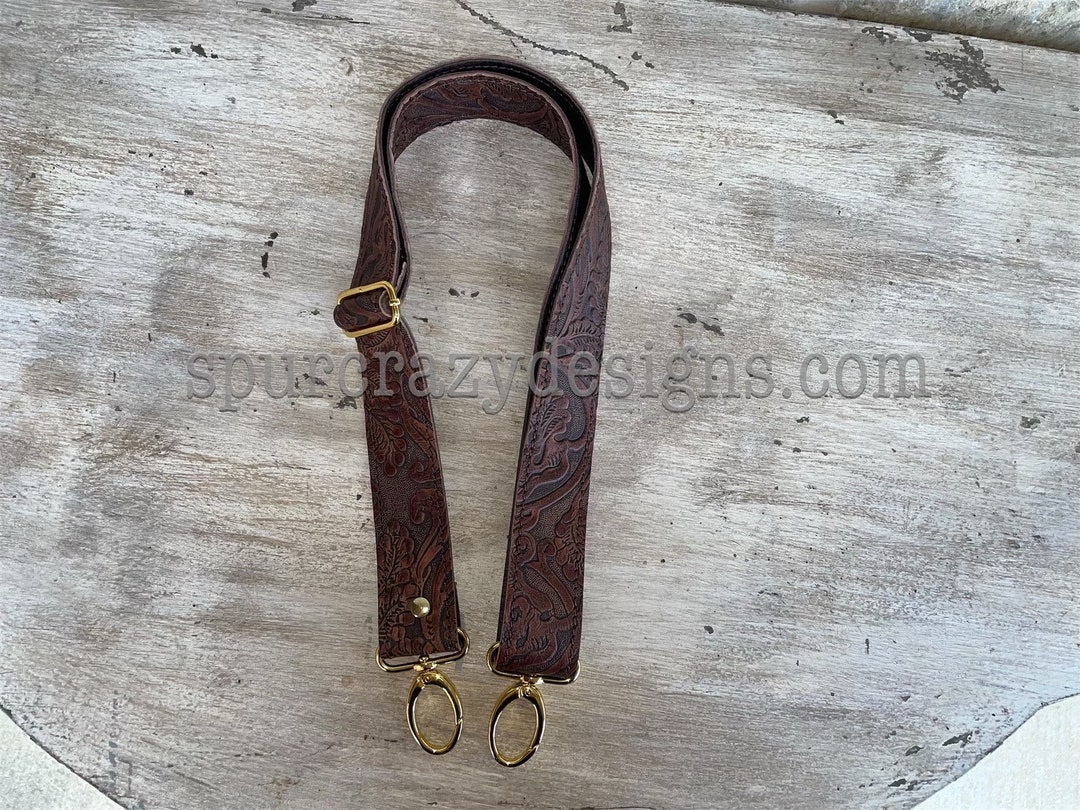 1.5 Inch Wide Adjustable Leather Strap / Leather Adjustable Purse Strap ...