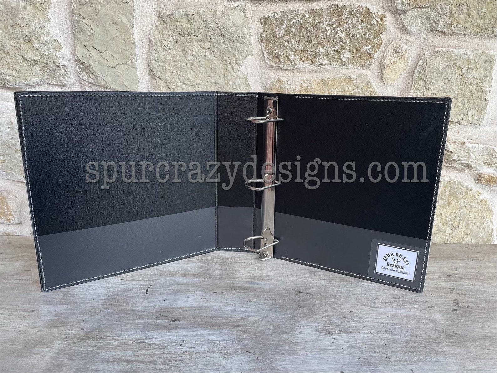 Cowhide Covered 2 Inch Binder / Customized Binder / Binder With Brand ...