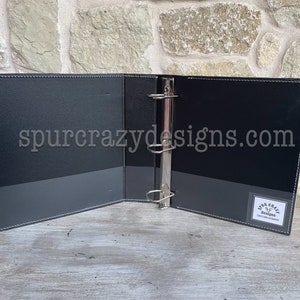 Cowhide Covered 2 Inch Binder / Customized Binder / Binder With Brand ...