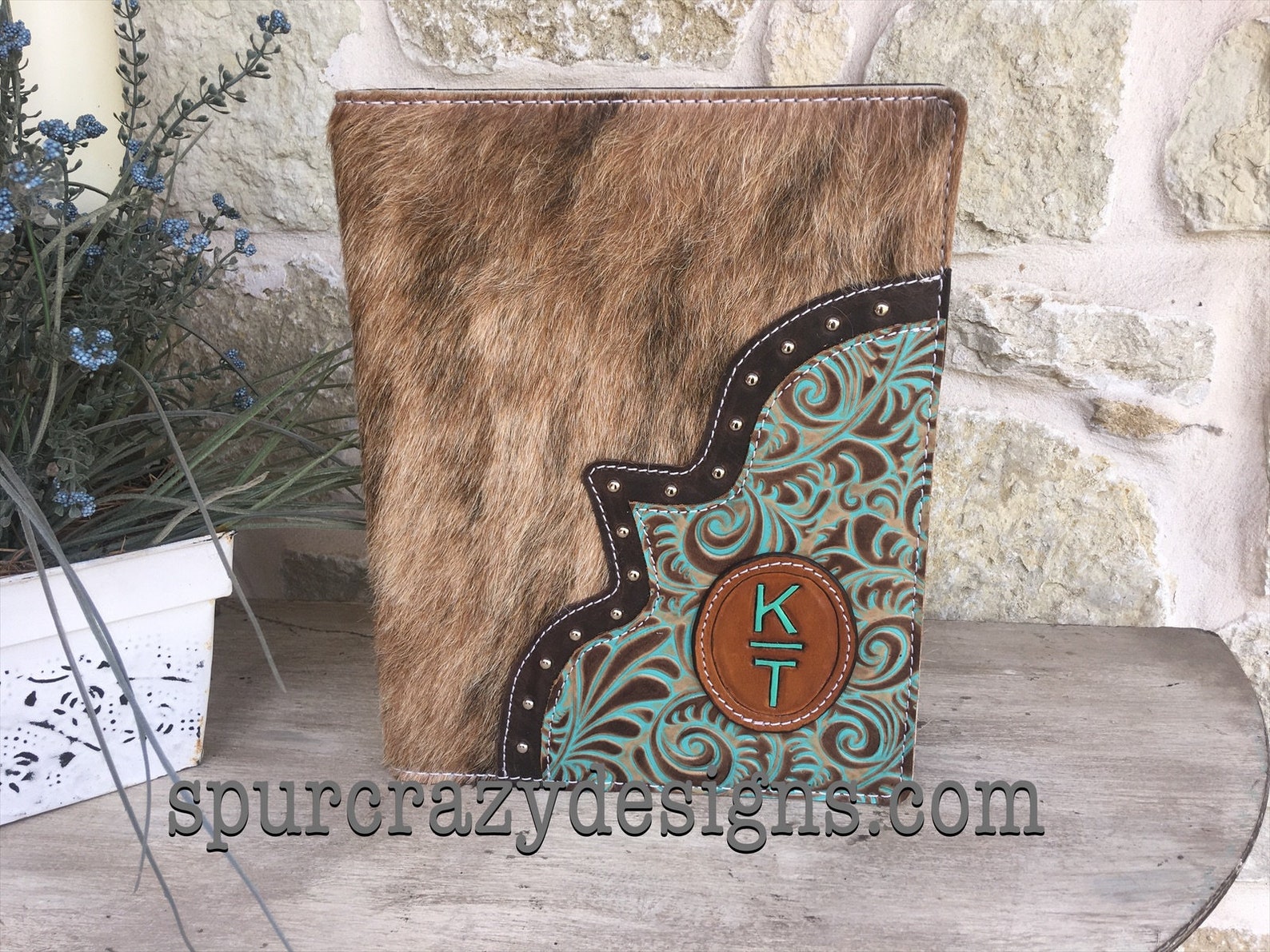Custom Brand Leather Covered Notepad / Leather Covered Portfolio ...