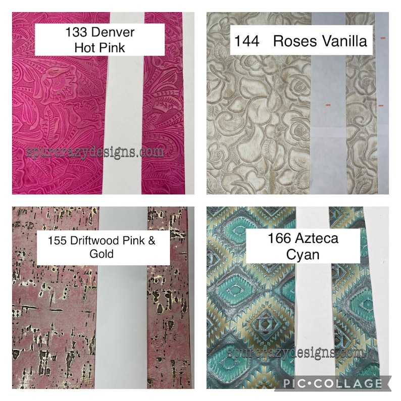 6 Inch Leather Samples for Purse Straps, Crossbody Bag Strap Leather ...