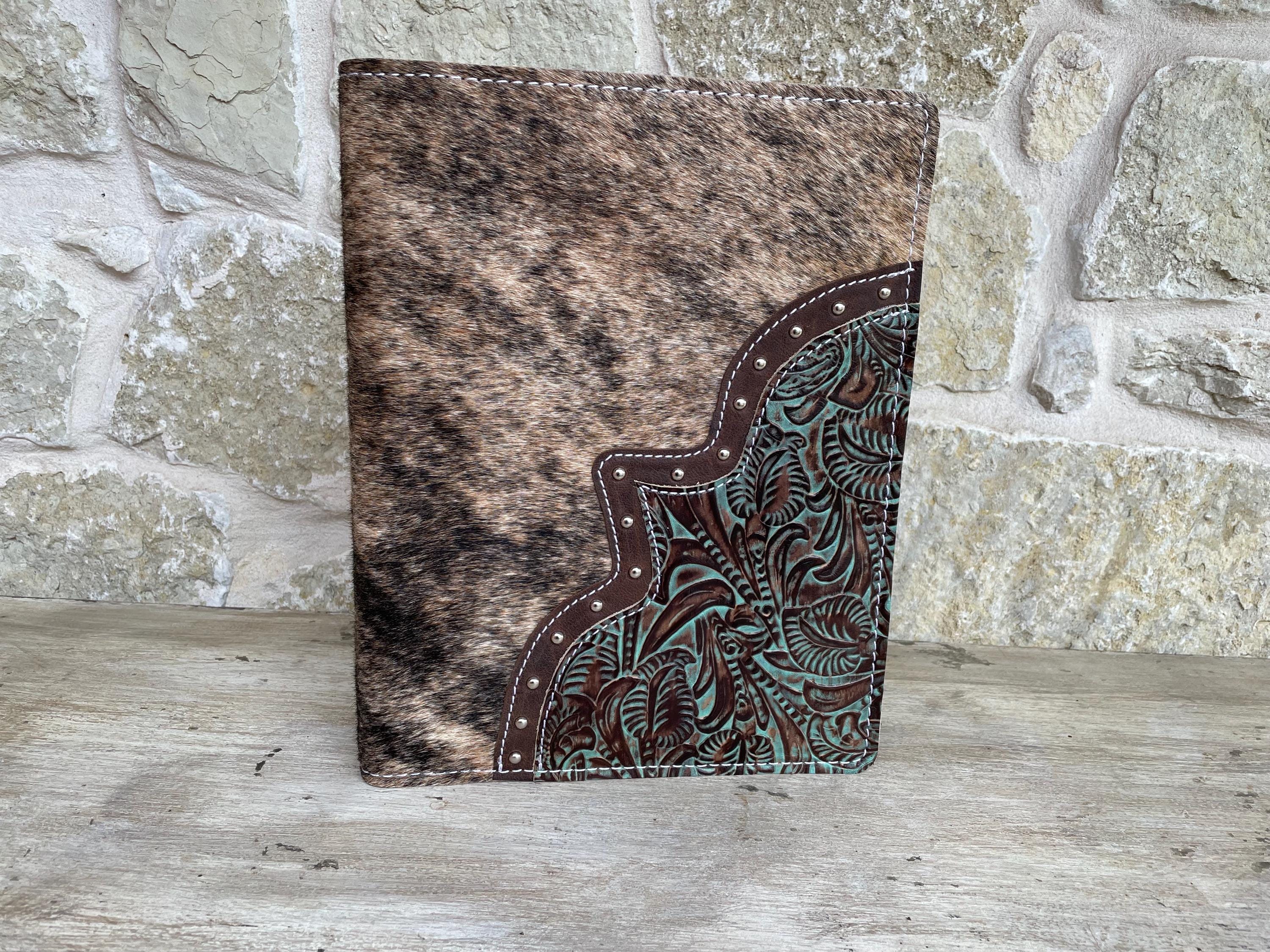 Custom Brand Leather Covered Notepad / Leather Covered Portfolio ...