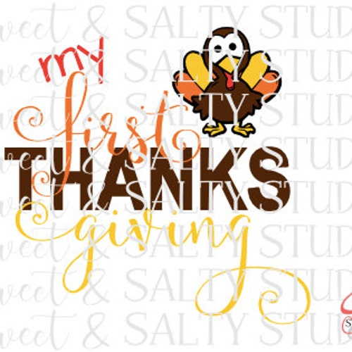 My 1st Turkey Day SVG Thanksgiving SVG Turkey SVG | Etsy