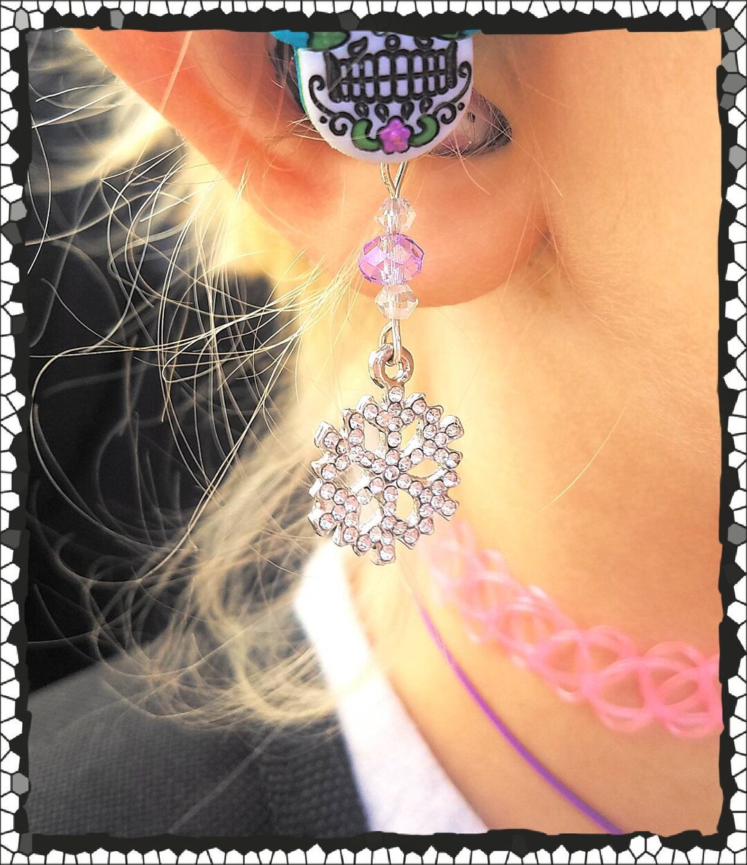Snowflake Hearing Aid Charm, Jeweled Rhinestone Accent - Etsy
