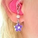 Hearing Aid Charms: Bright Enamel Rhinestone Flowers With Glass and ...