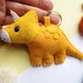 Felt dinosaur brachiosaurus triceratops keychain | Etsy