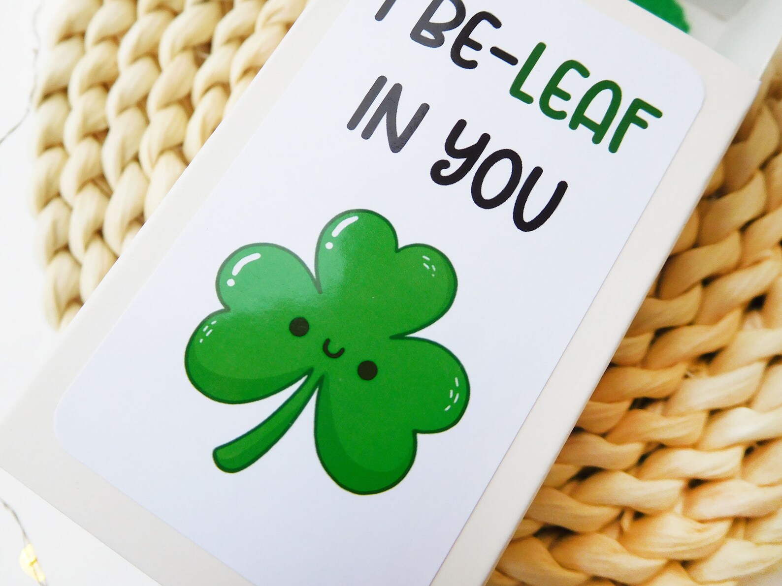 Felt Motivational Clover Shamrock Kawaii in a Matchbox, St. Patrick's ...