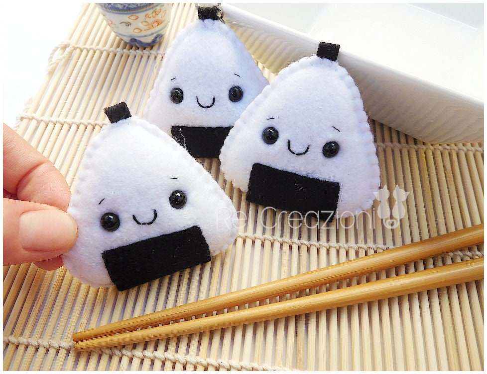 Pretend Play Toys felt onigiri felt Japanese food felt rice balls felt ...