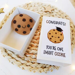 Felt Tiny Smart Cookie in a Matchbox Graduate Gift, Cute Graduation ...