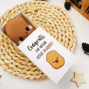 Felt Chicken Nugget Baby Shower Funny Newborn Gift Matchbox, Cute ...