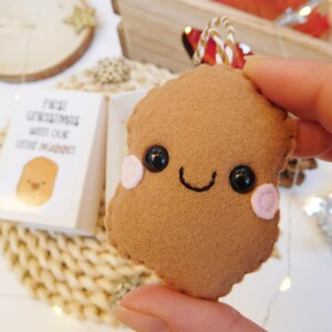Felt Chicken Nugget Baby First Christmas Ornament in a Matchbox ...