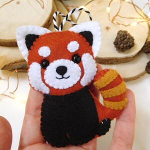Felt Red Panda Keychain Ornament Kawaii Bag Charm Zoo Animal - Etsy