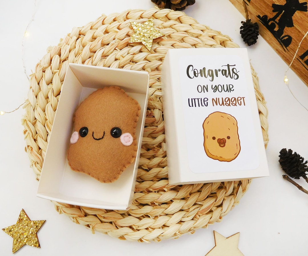 Felt Chicken Nugget Baby Shower Funny Newborn Gift Matchbox, Cute ...