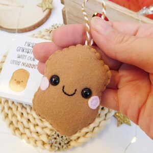Felt Chicken Nugget Baby First Christmas Ornament in a Matchbox ...