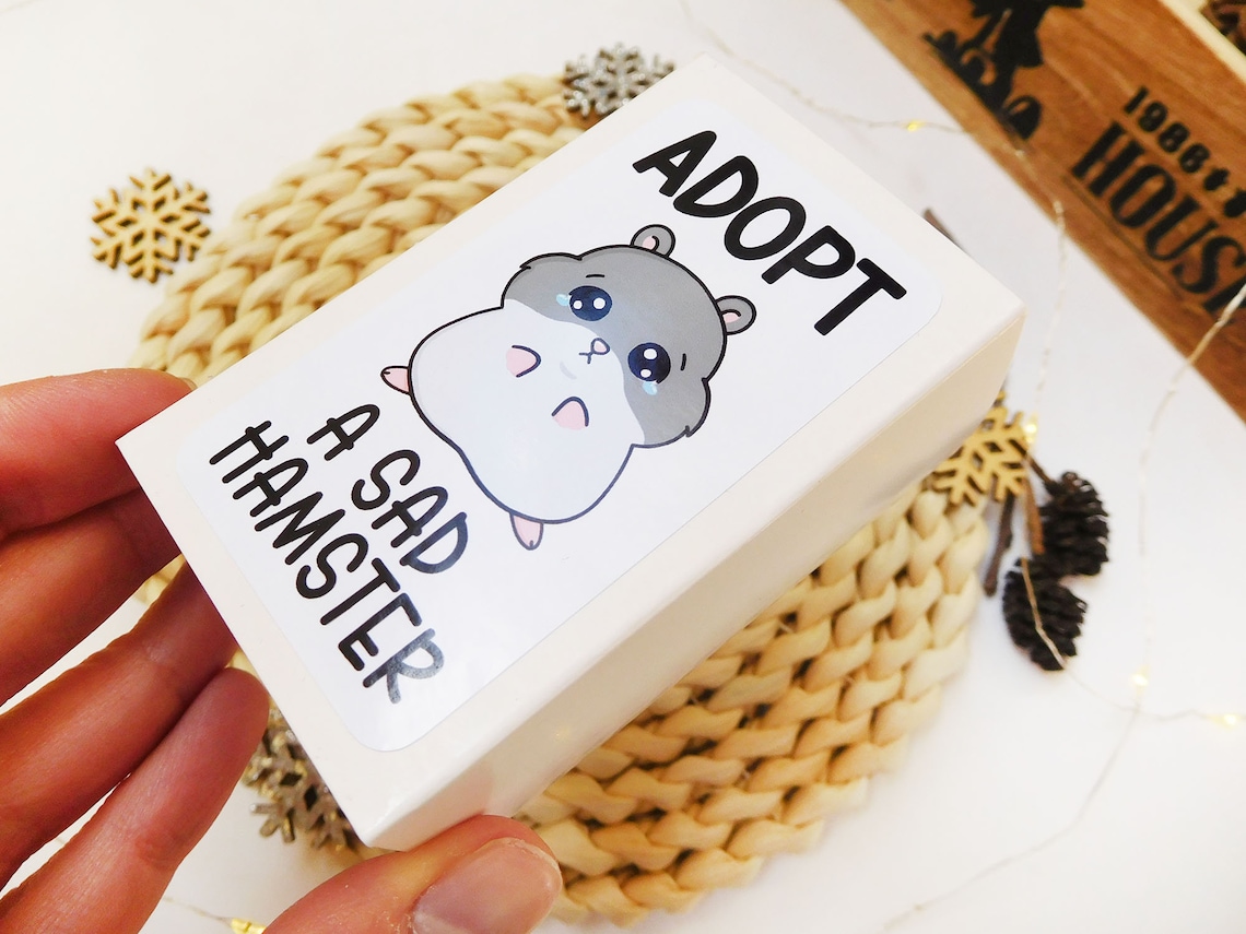 Felt Sad Hamster Plush in a Matchbox, Adopt an Animal, Trending Hamster ...