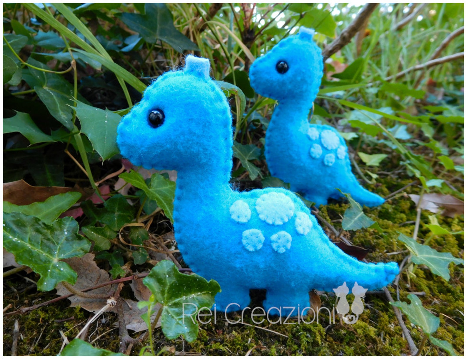 Felt Dinosaur Brachiosaurus Triceratops Keychain | Etsy