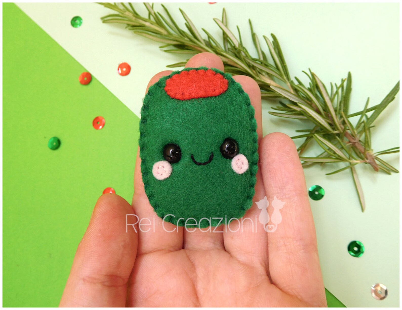 Felt Fake Food Olive You Kawaii Pin Brooch Valentine's - Etsy