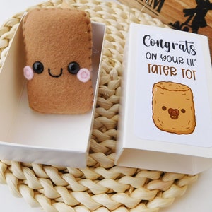 Felt Tater Tot Potato in a Matchbox Baby Shower, Congrats on Pregnancy ...