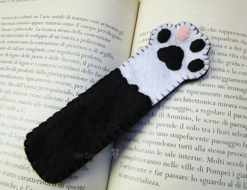 Felt Cat Paw Cute Bookmark Gift Idea for Book Reader Pet - Etsy