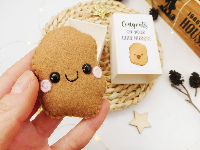 Felt Chicken Nugget Baby Shower Funny Newborn Gift Matchbox, Cute ...