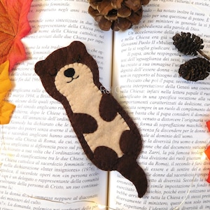 Felt Otter Cute Bookmark for Book Reader Lover, Animal Bookmark, Book ...