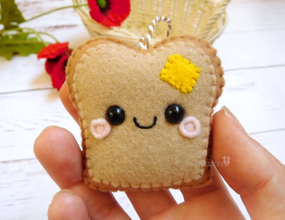 Felt Toast Bread Kawaii Food Funny Ornament Christmas - Etsy