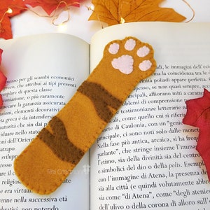 Felt Cat Paw Cute Bookmark Gift Idea for Book Reader, Pet Bookmark - Etsy