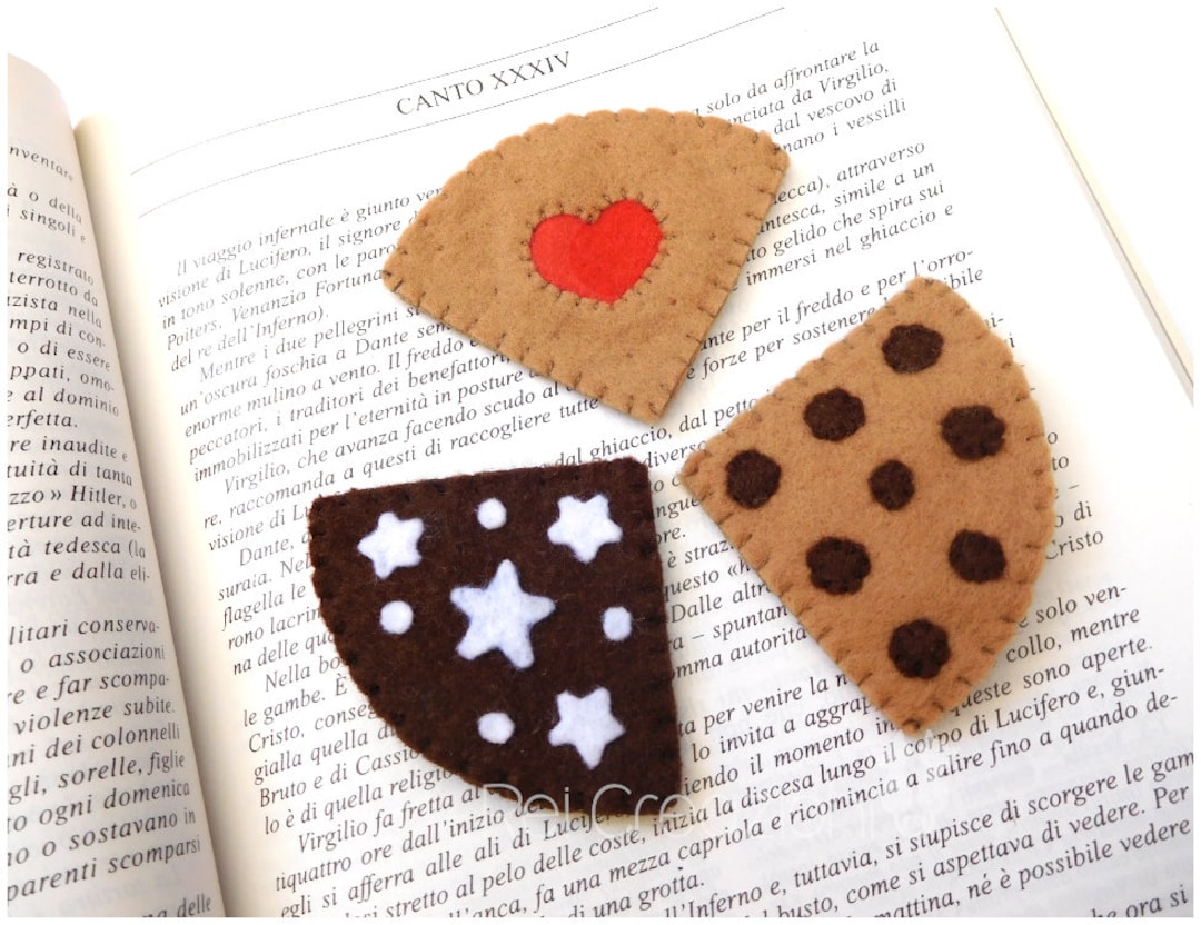 Felt Corner Bookmarks Chocolate Chip Cookies - Etsy