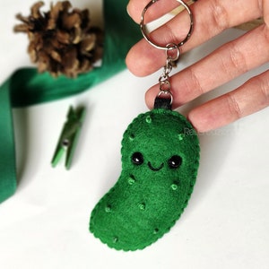 Felt Cucumber Pickle Kawaii Funny Keychain Vegetable Plush - Etsy