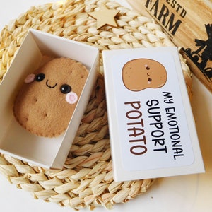 Felt Emotional Support Potato in a Matchbox, Positive Potato, Positive ...