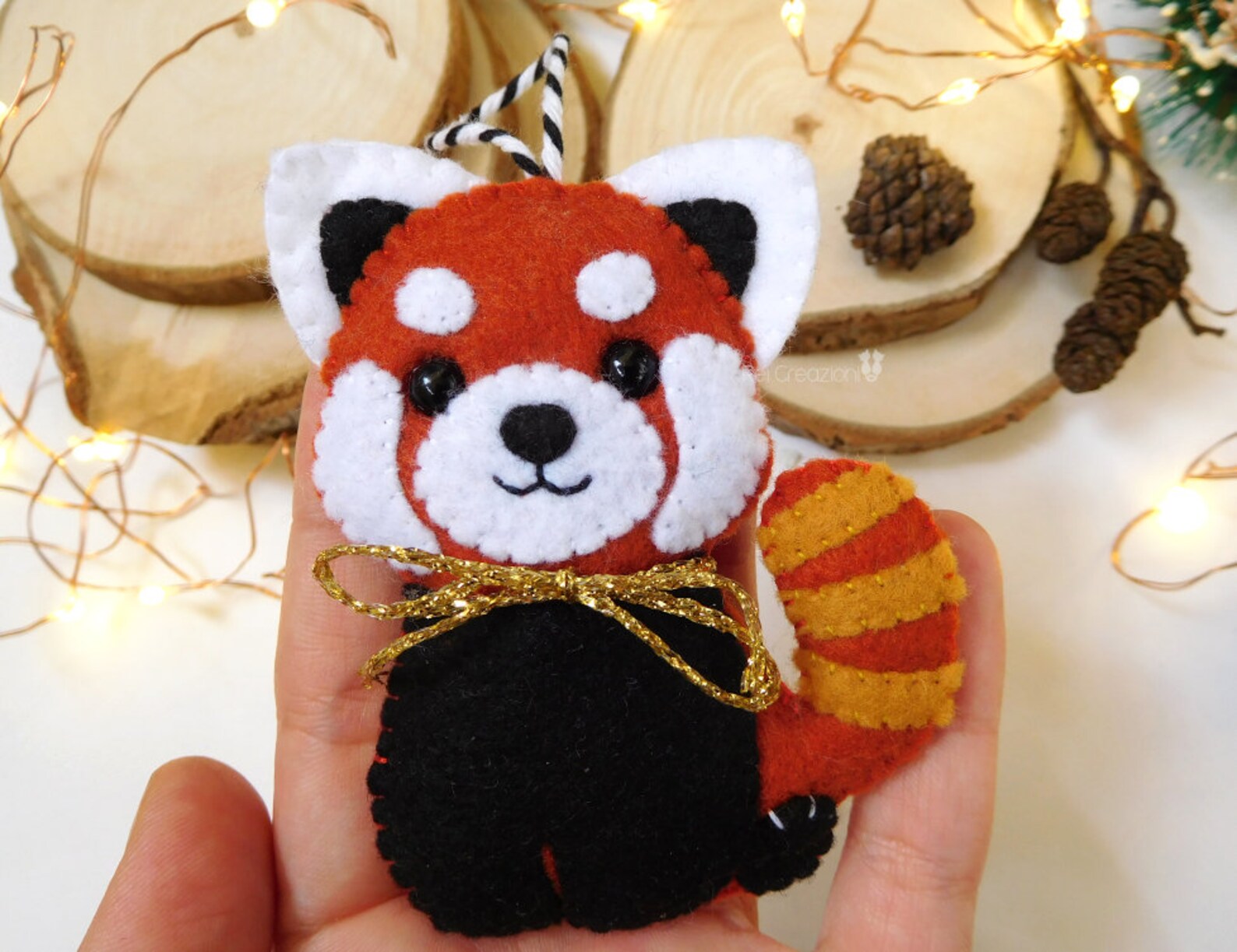 Felt Red Panda Keychain Ornament Kawaii Bag Charm Zoo Animal | Etsy
