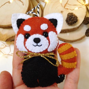 Felt Red Panda Keychain Ornament Kawaii Bag Charm Zoo Animal - Etsy